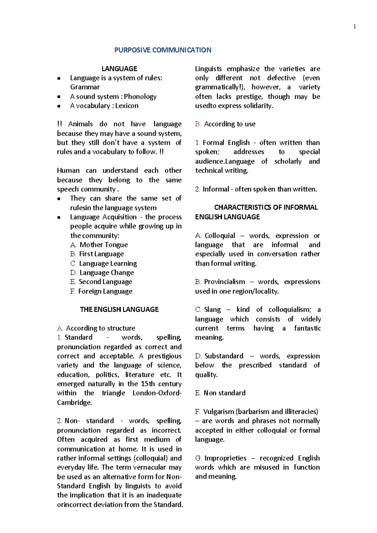 The Psychology of Communication - PURPOSIVE COMMUNICATION LANGUAGE ...