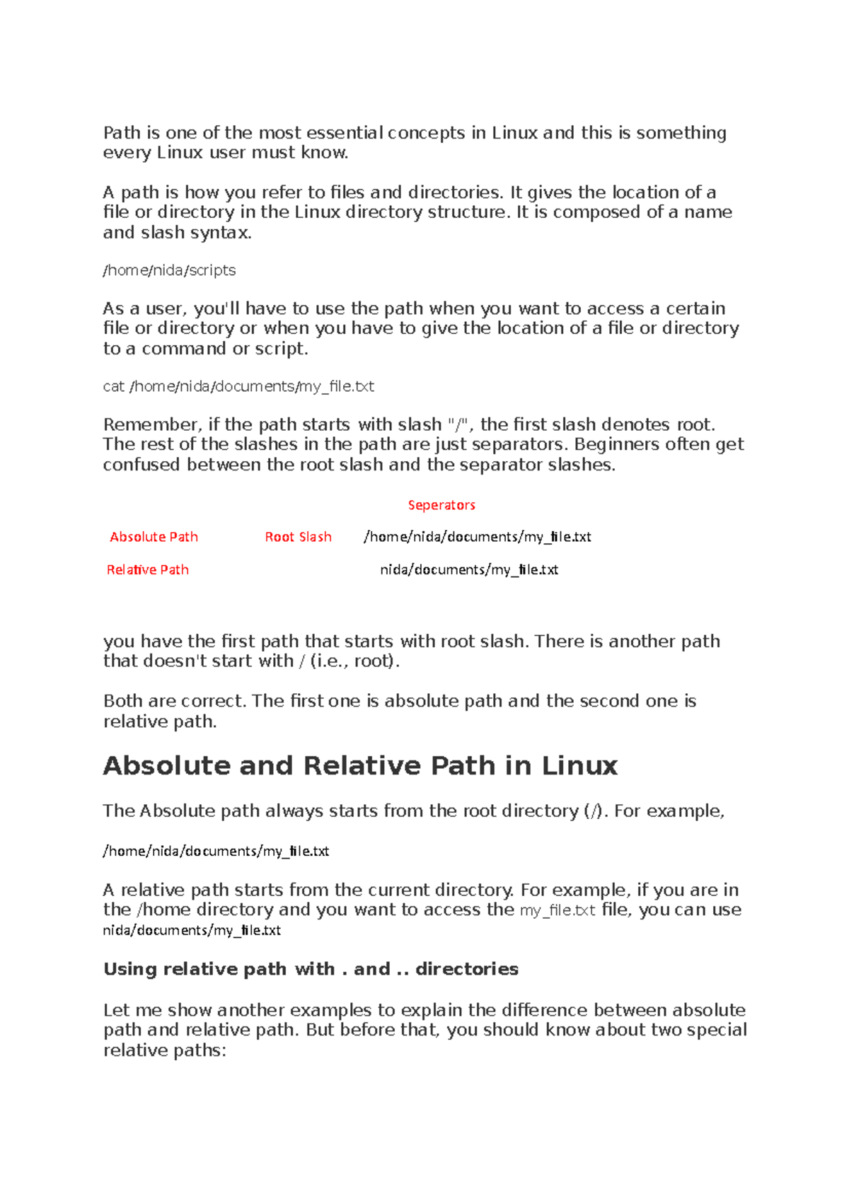 Path is one of the most essential concepts in Linux and this is ...