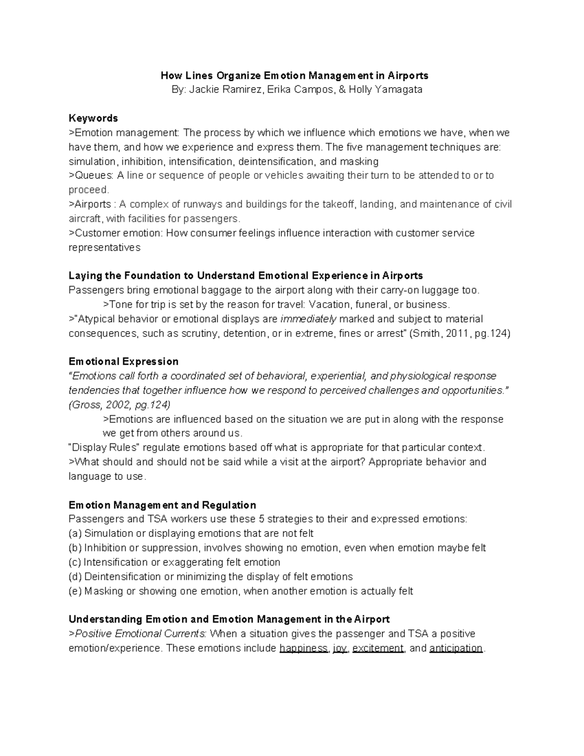 Comm 522 - DL day (handout) - How Lines Organize Emotion Management in ...