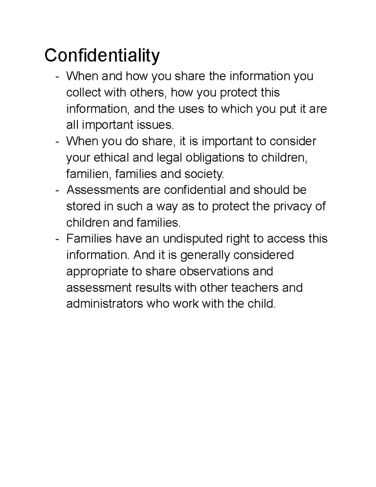 Confidentiality - Confidentiality When and how you share the ...