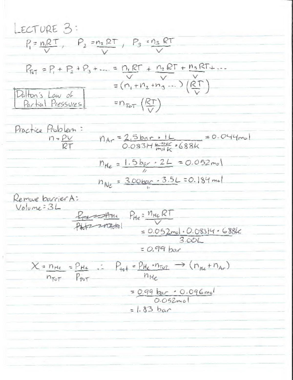 Lecture 3-Notes 13-01-23 - CHEM 203 - UCalgary - Studocu