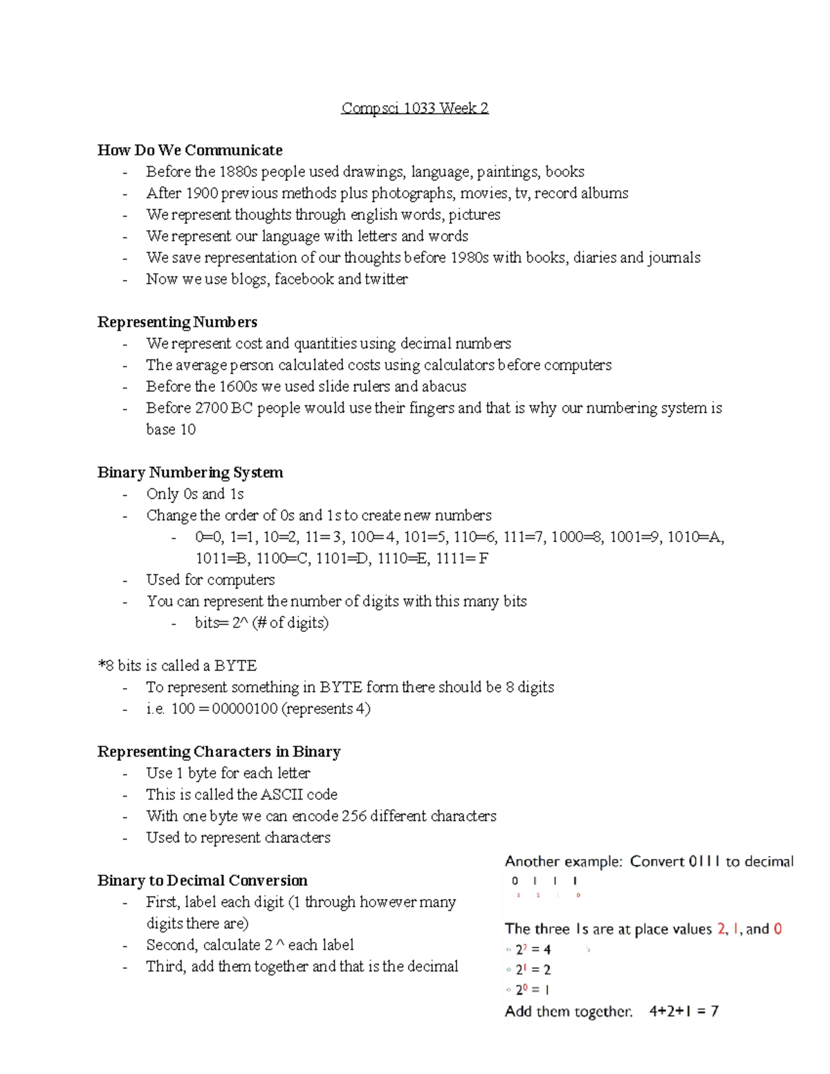 Compsci 1033 Week 2 Notes For Week 2 Compsci 1033 Week 2 How Do We Communicate Before The