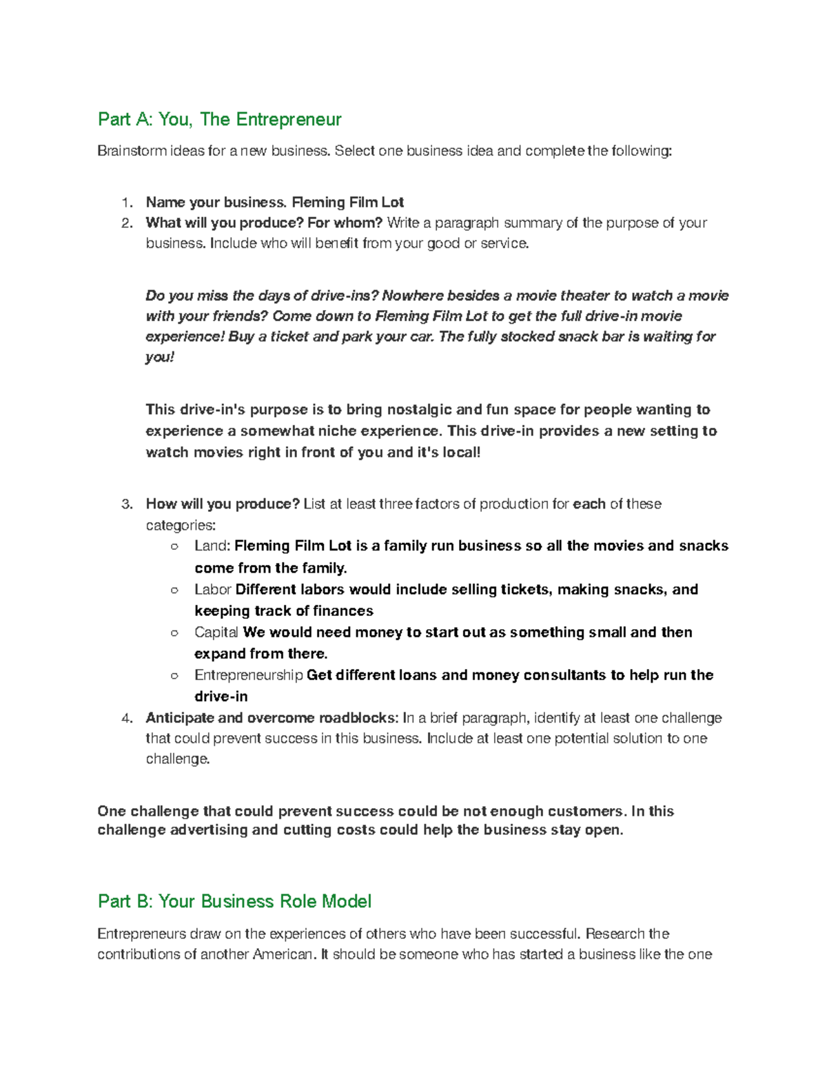 02.02 VA Econ w/ Pers Finance - Part A: You, The Entrepreneur ...