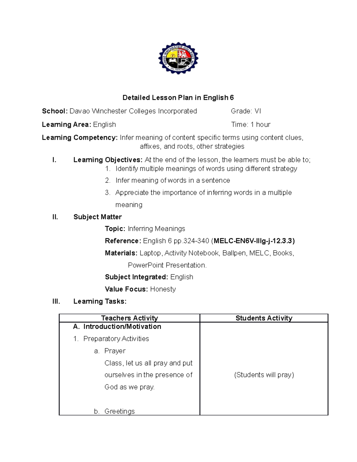 Local media 8923949247027305985 - Detailed Lesson Plan in English 6 ...