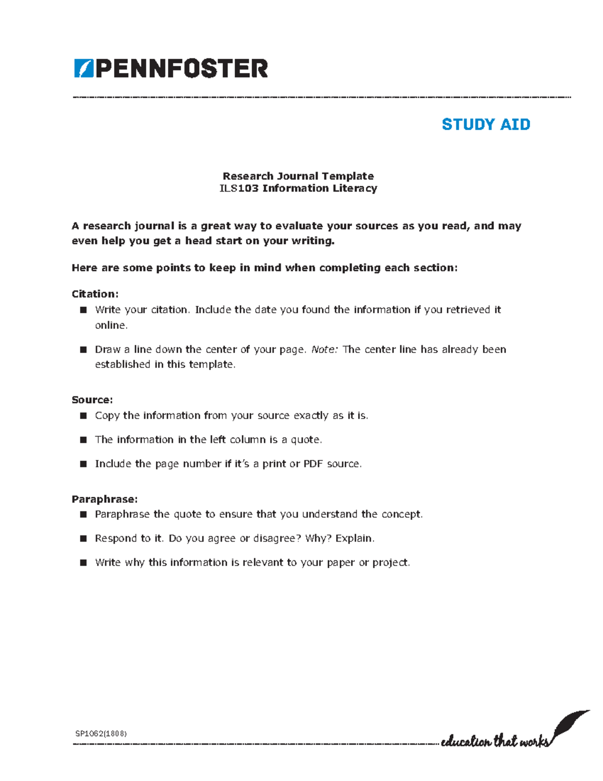 Template for research - Great way to study for the exam. Please view ...
