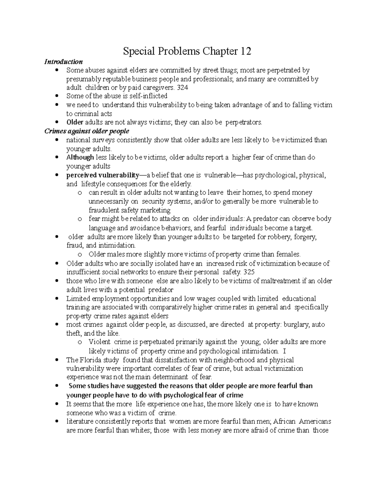 Special Problems Chapter 12 - 324 Some of the abuse is self-inflicted ...