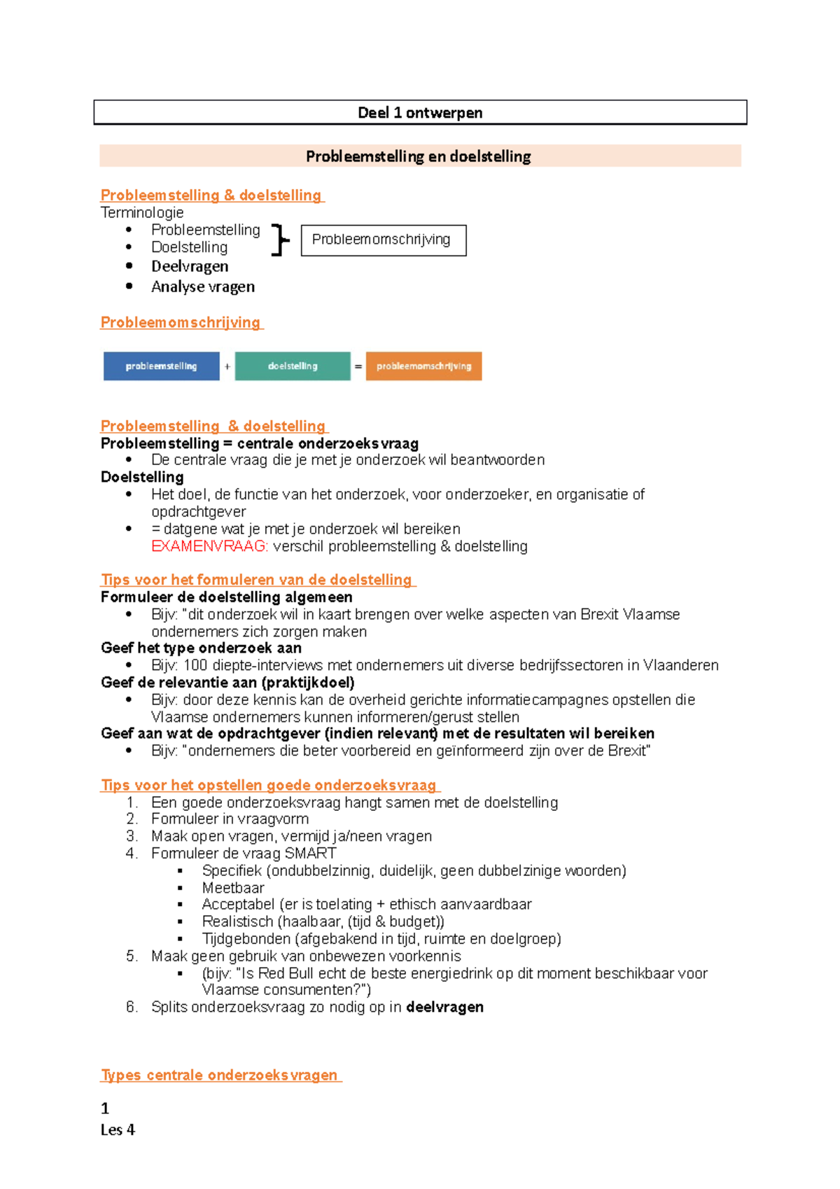 Les 4 onderzoeksvaardigheden: deel 1 ontwerpen les 4 - Deel 1 ontwerpen ...