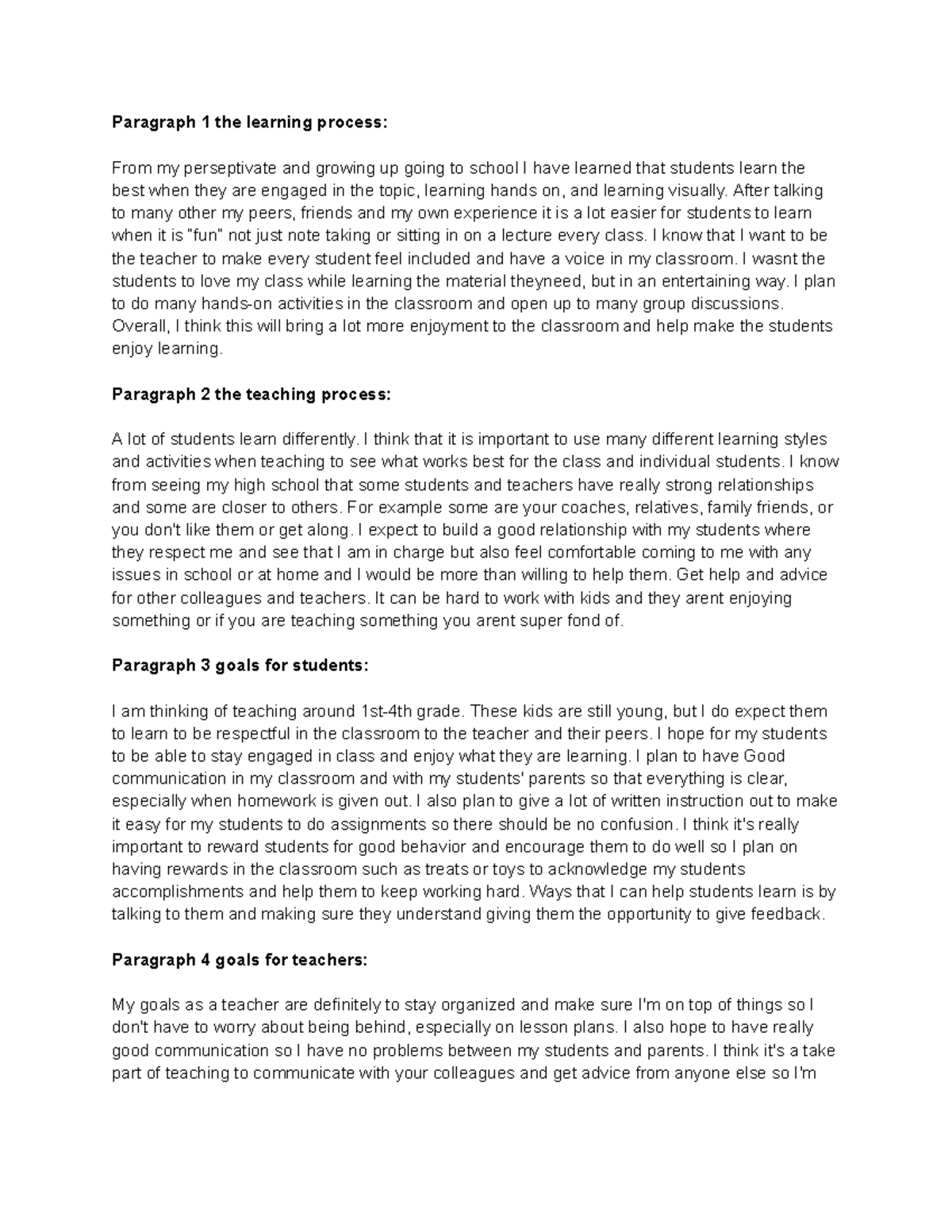 Paragraph 1 the learning process - Paragraph 1 the learning process ...