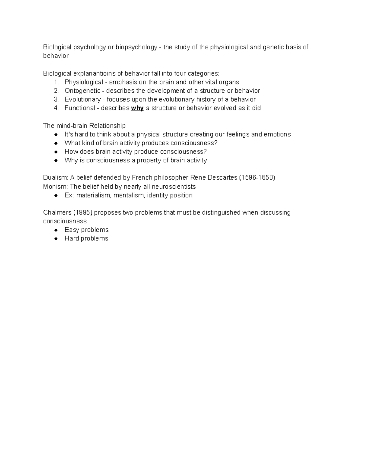 Brain and Behavior PPT - Biological psychology or biopsychology - the ...