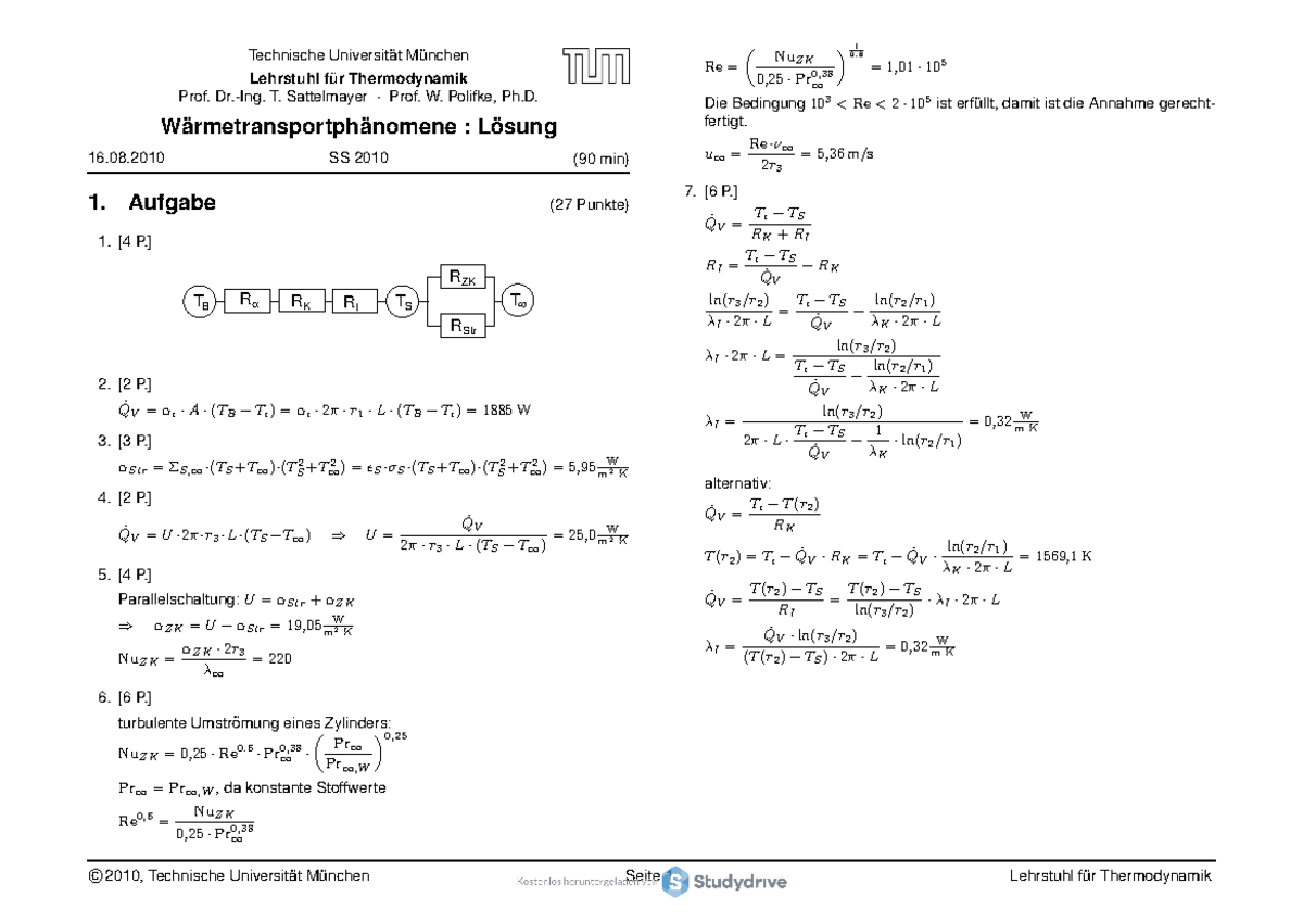 WTP SS2010 Lsg - Altklausur LSG 2010 - Technische Universit ̈at M ...