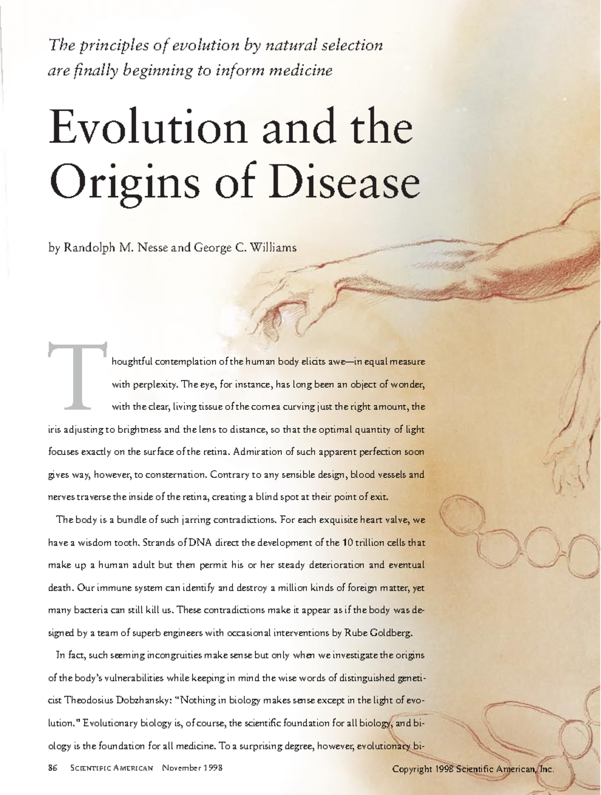 Nesse and Williams Evolution and the origins of disease - T houghtful ...