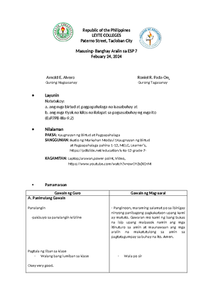 Tagalog Reading Materials - BSED Filipino - Studocu