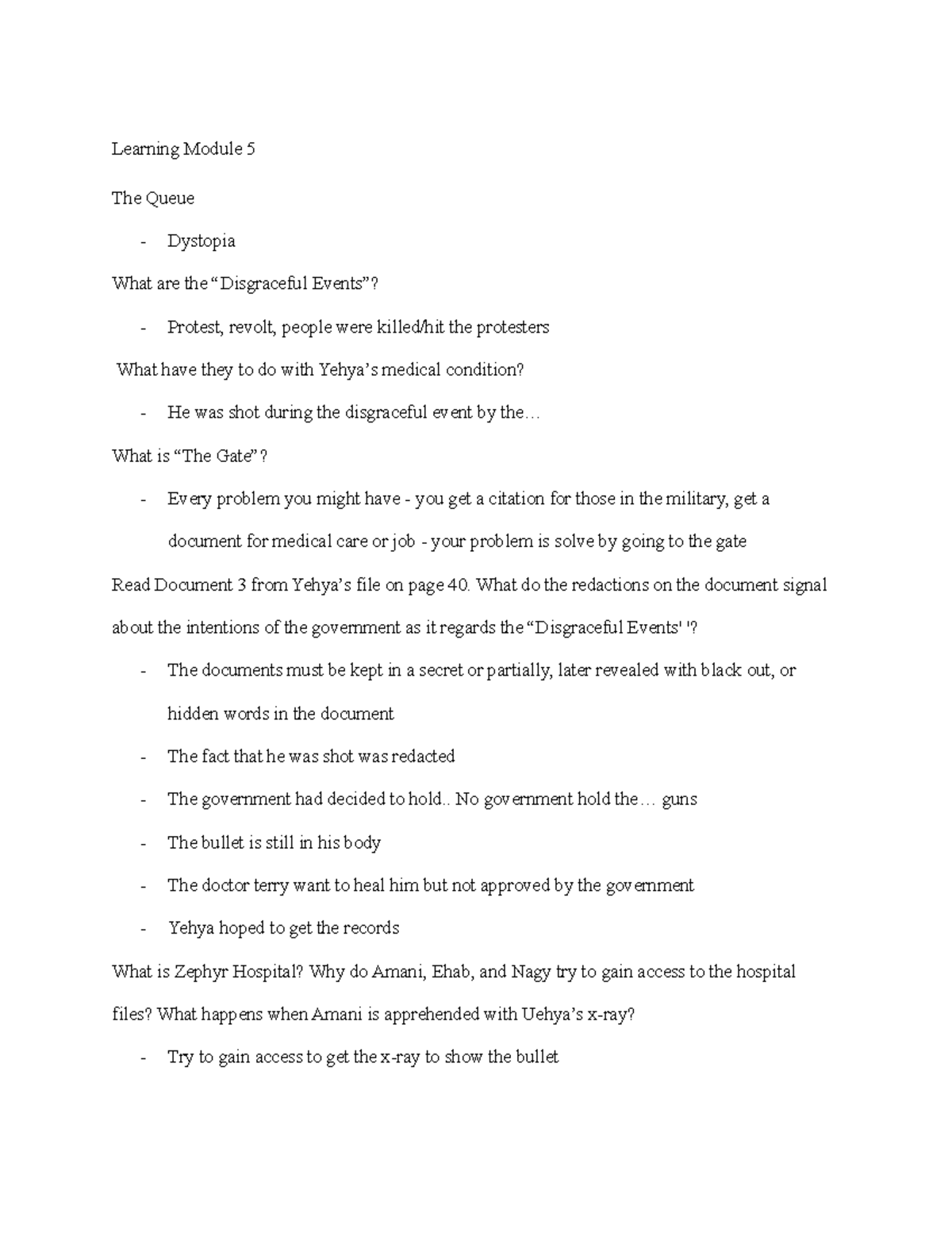 PLS 105: Introduction to Human Rights Learning Module 5 Notes Part 1 ...