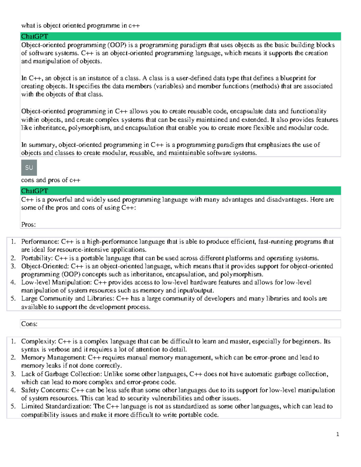C++ pu - exam solution - what is object oriented programme in c++ ...