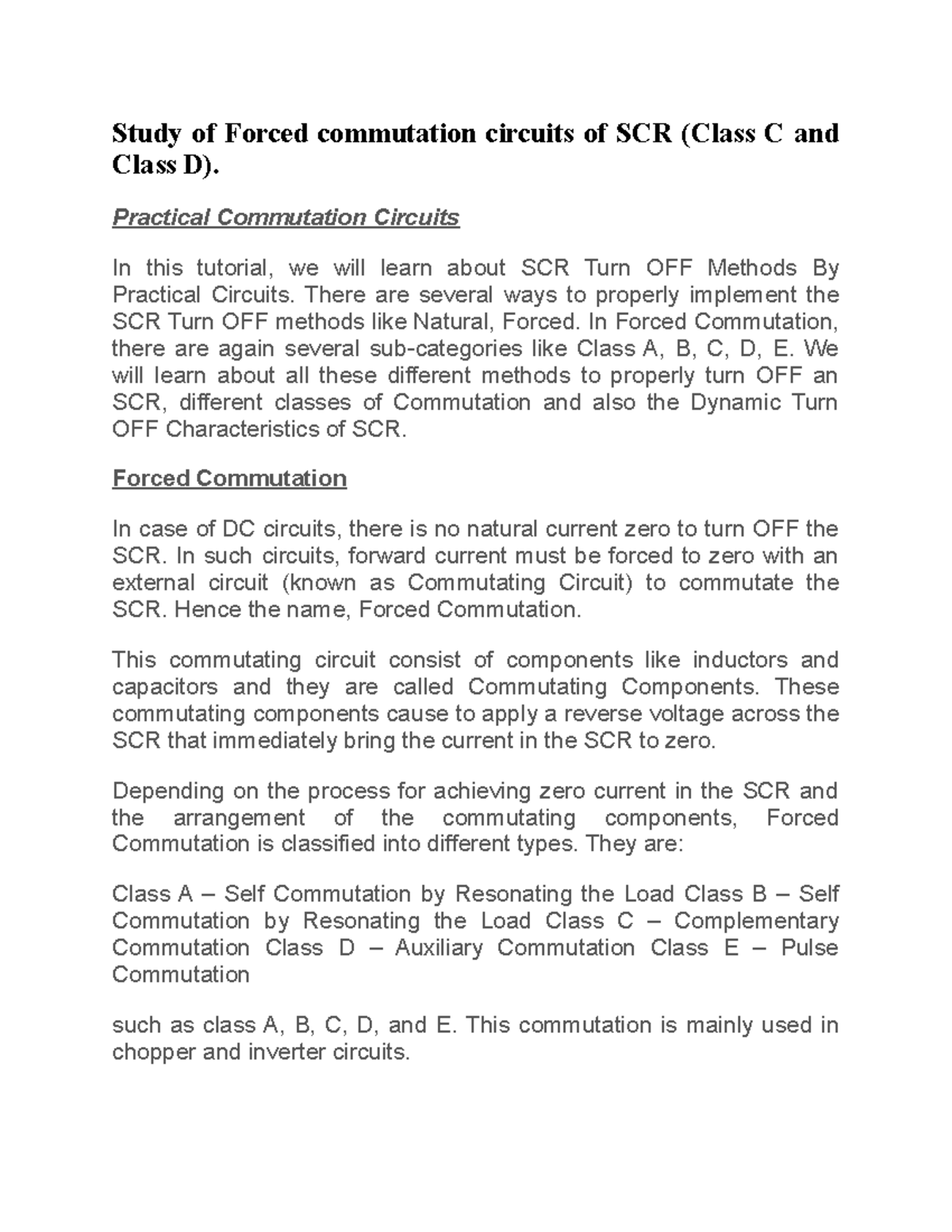 1636713475645 Practical Power Electronics - Study of Forced commutation circuits of SCR (Class C ...