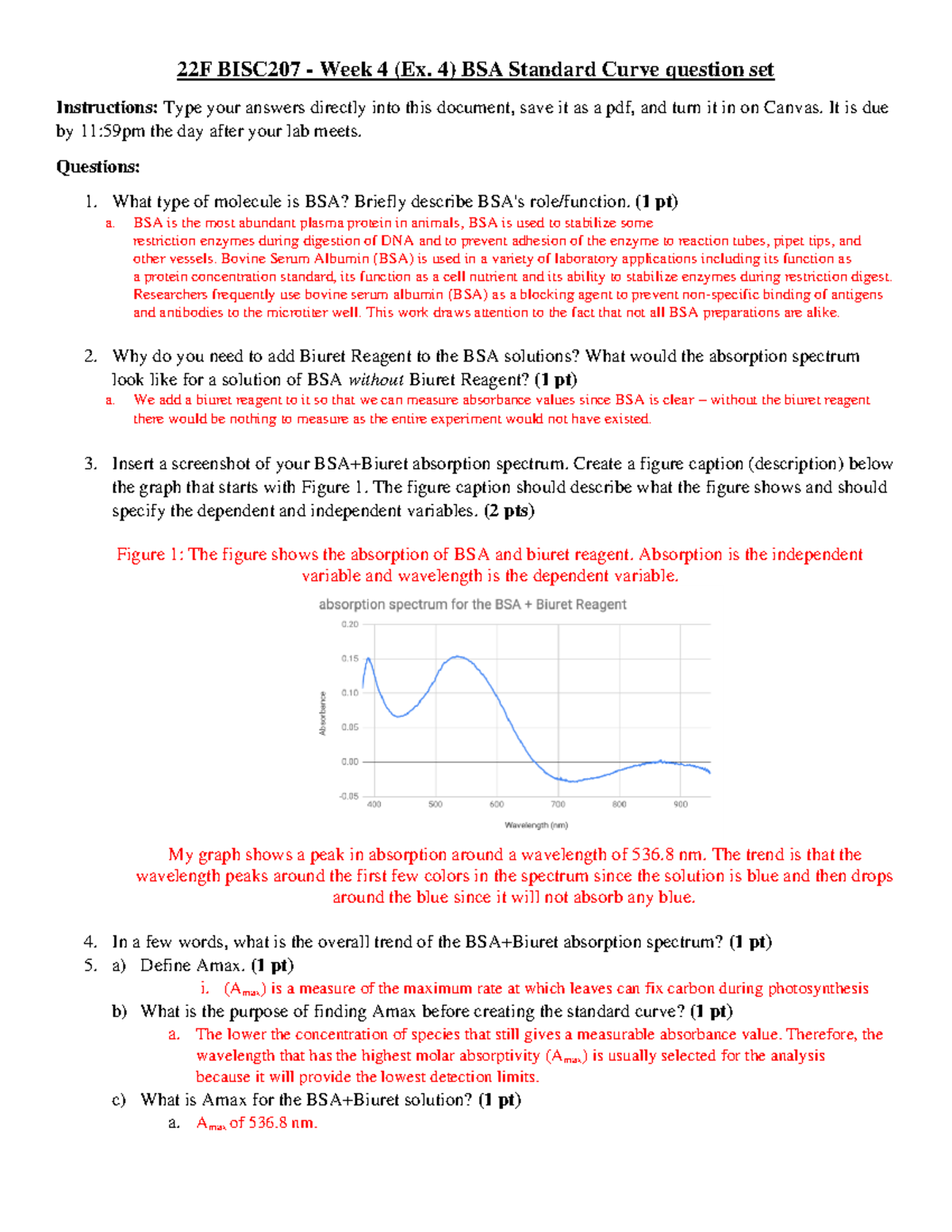 BSA Lab - Josie Billett - 22F BISC207 - Week 4 (Ex. 4) BSA Standard ...
