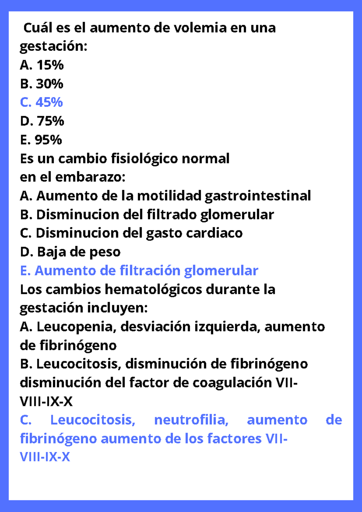 Casos clínicos ginecología 15 - Cuál es el aumento de volemia en una ...