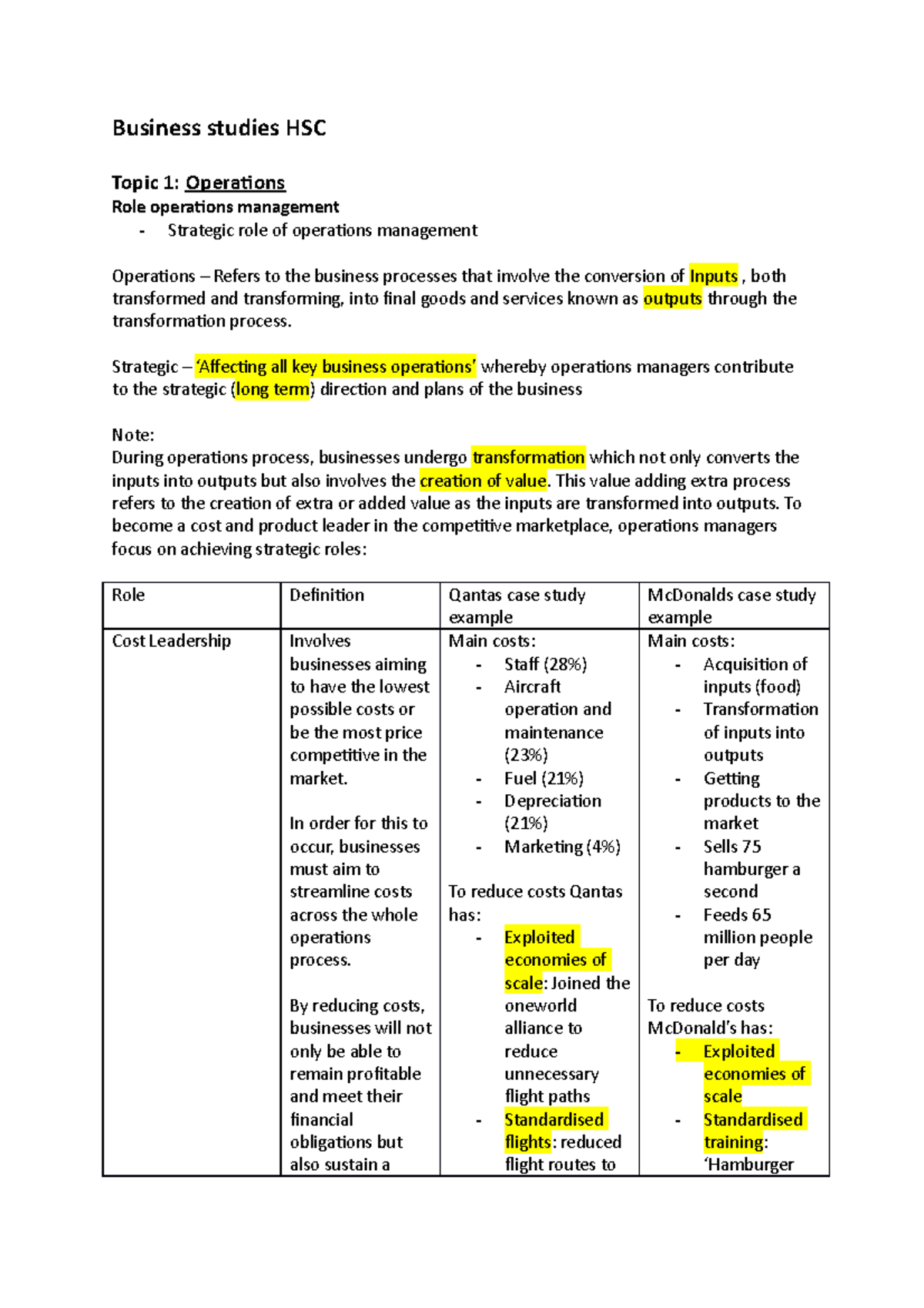 Business studies HSC - All subjects - Business studies HSC Topic 1 ...
