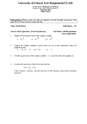 MAT-203-Assignment - ... - Page 1 of 1 Assignment Semester: Summer 2021 ...