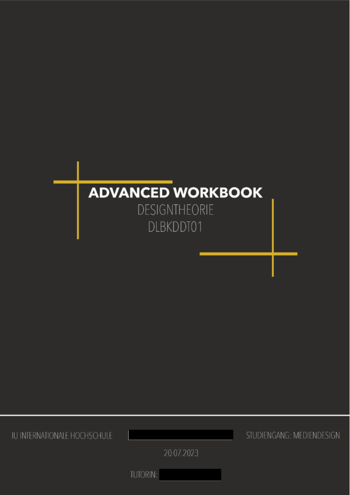 IU Designtheorie Workbook - II 1 Aufgabe - Studocu