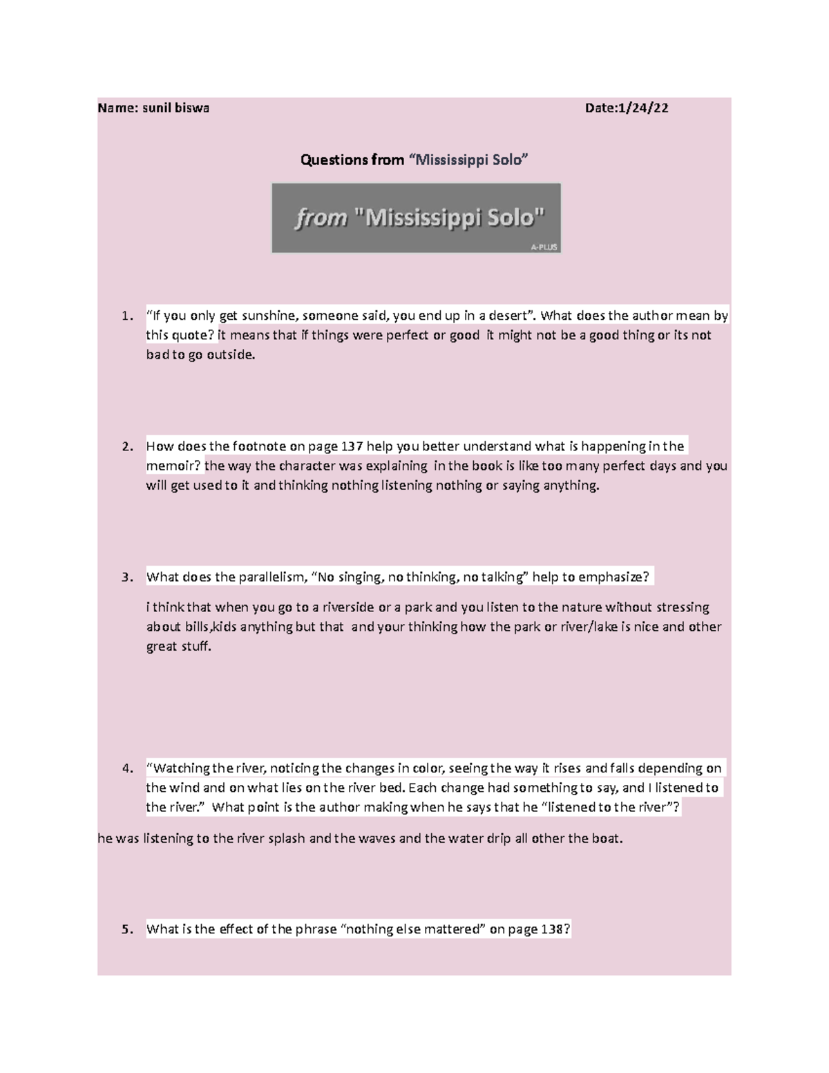 Copy of Comprehension Questions - Name: sunil biswa Date:1/24 ...