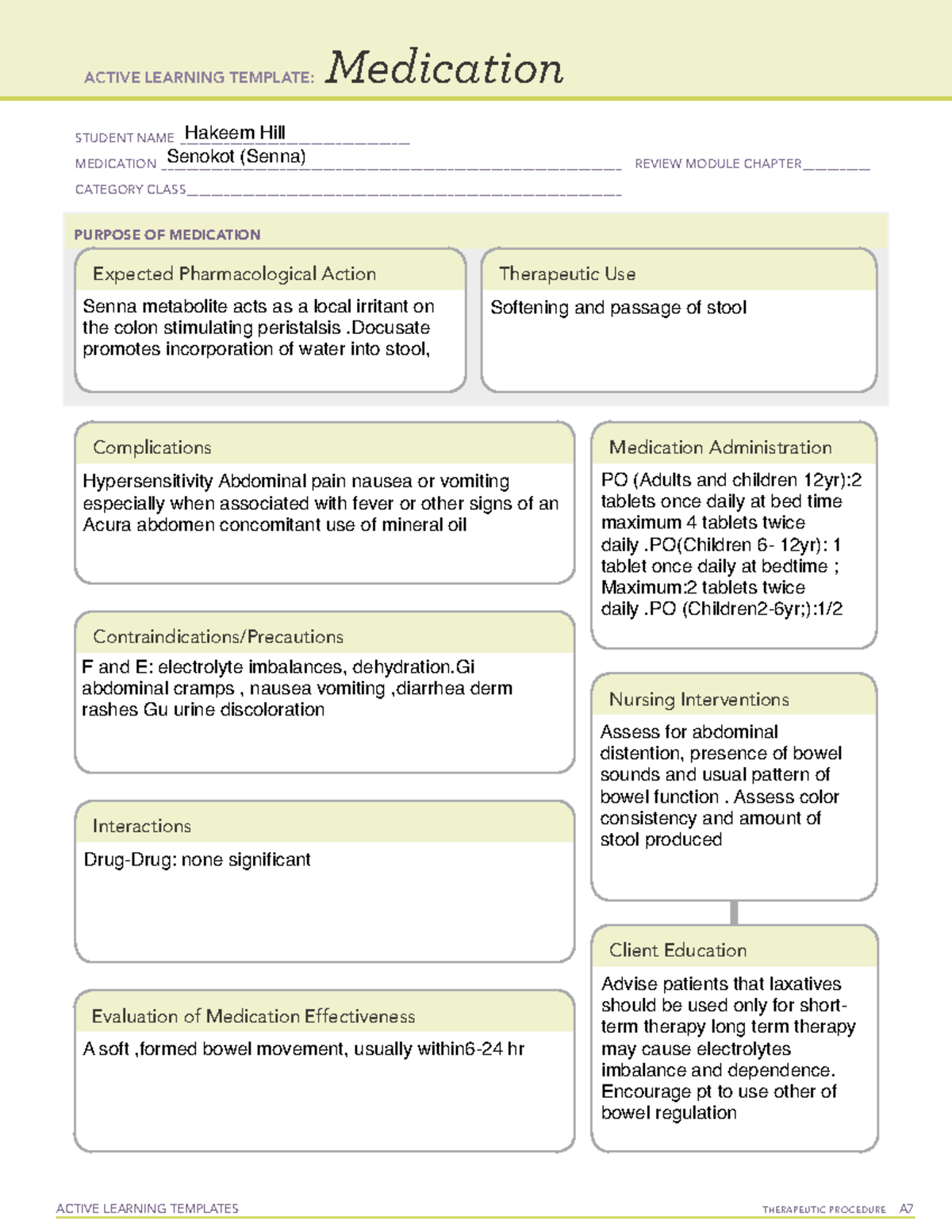 Active Learning Template medication 2 - ACTIVE LEARNING TEMPLATES ...