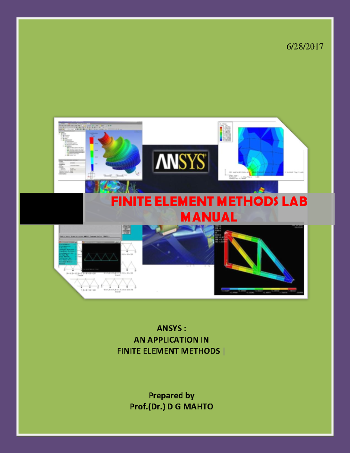 FEM Lab - A GENERAL PROCEDURE FOR FINITE ELEMENT ANALYSIS Common FEA ...