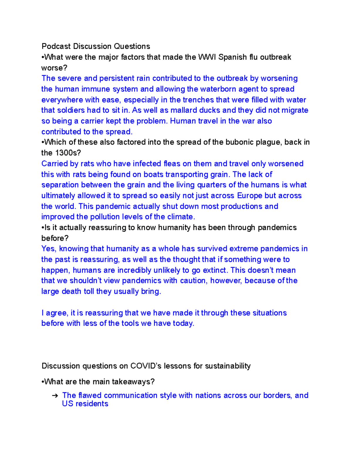 NST Discussion Questions - Podcast Discussion Questions •What were the ...