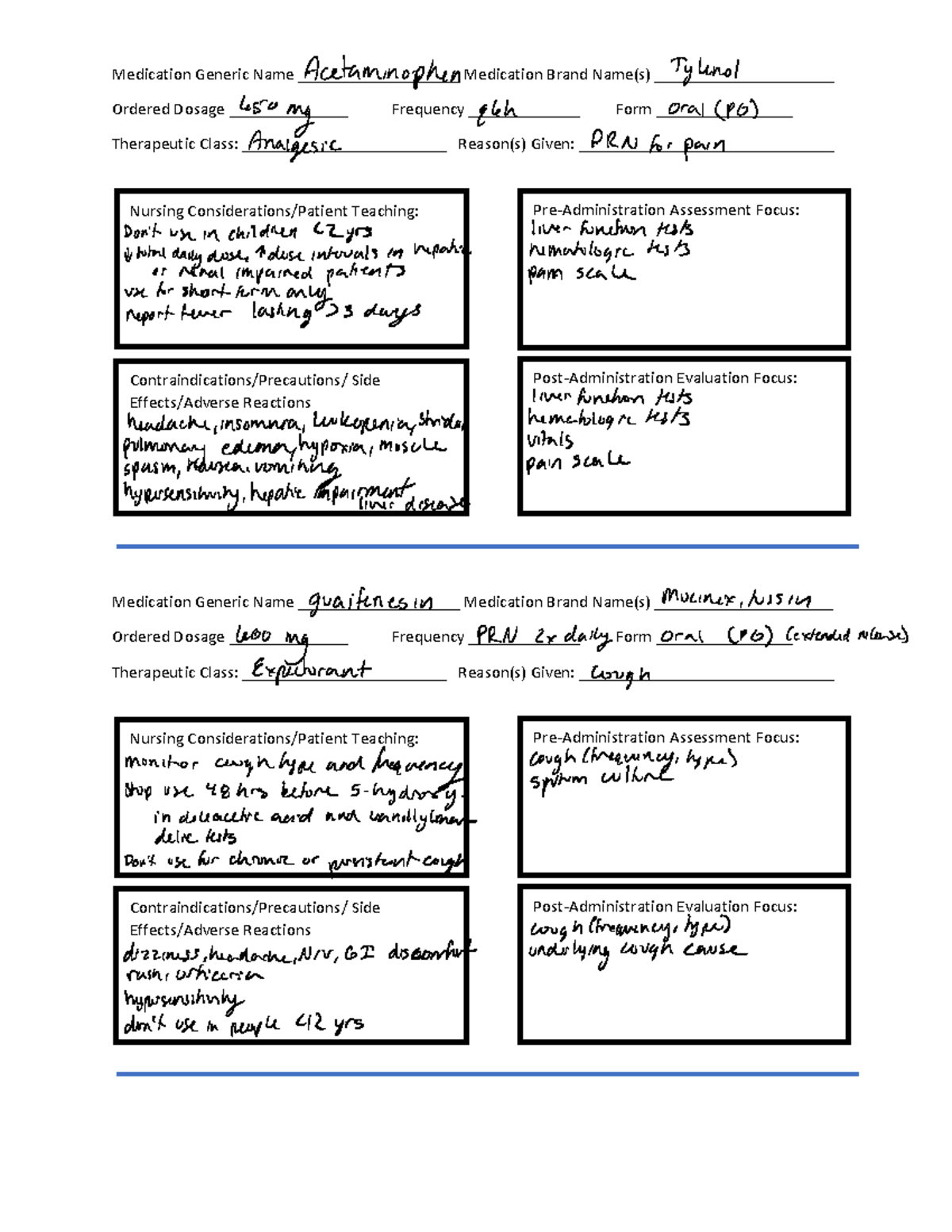 Med+Card+Template+Standard+Final Mona Hernandez Week 10 - Medication ...