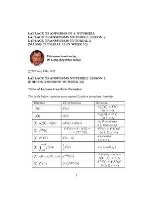 MA2006 2020-2021 Semester 2 - MA2006 - Studocu