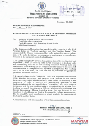 Brigada eskwela solicitation letter - Sir/Madam, Greetings! CM Azcarate ...