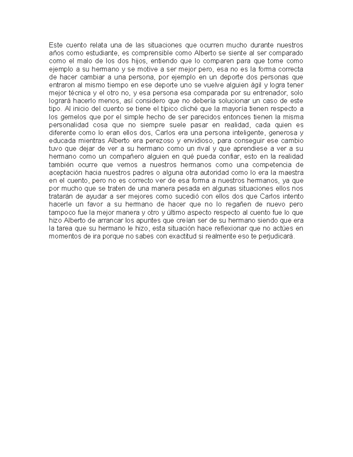 Conclusion - Este cuento relata una de las situaciones que ocurren ...