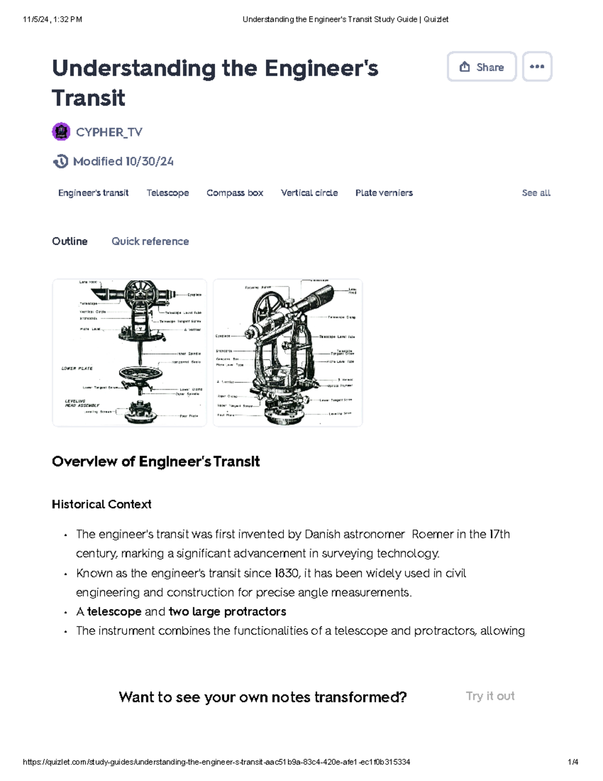 Understanding the Engineer's Transit Study Guide - Understanding the ...