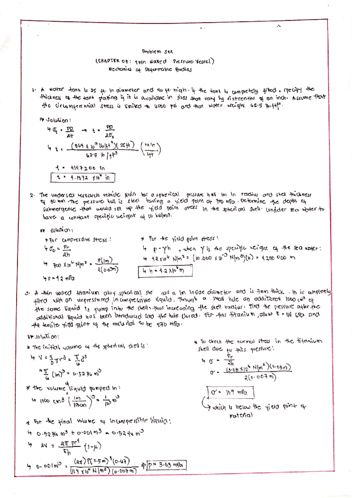 Deformable CH7.Problem set - Mechanical Engineering - NVSU - Studocu