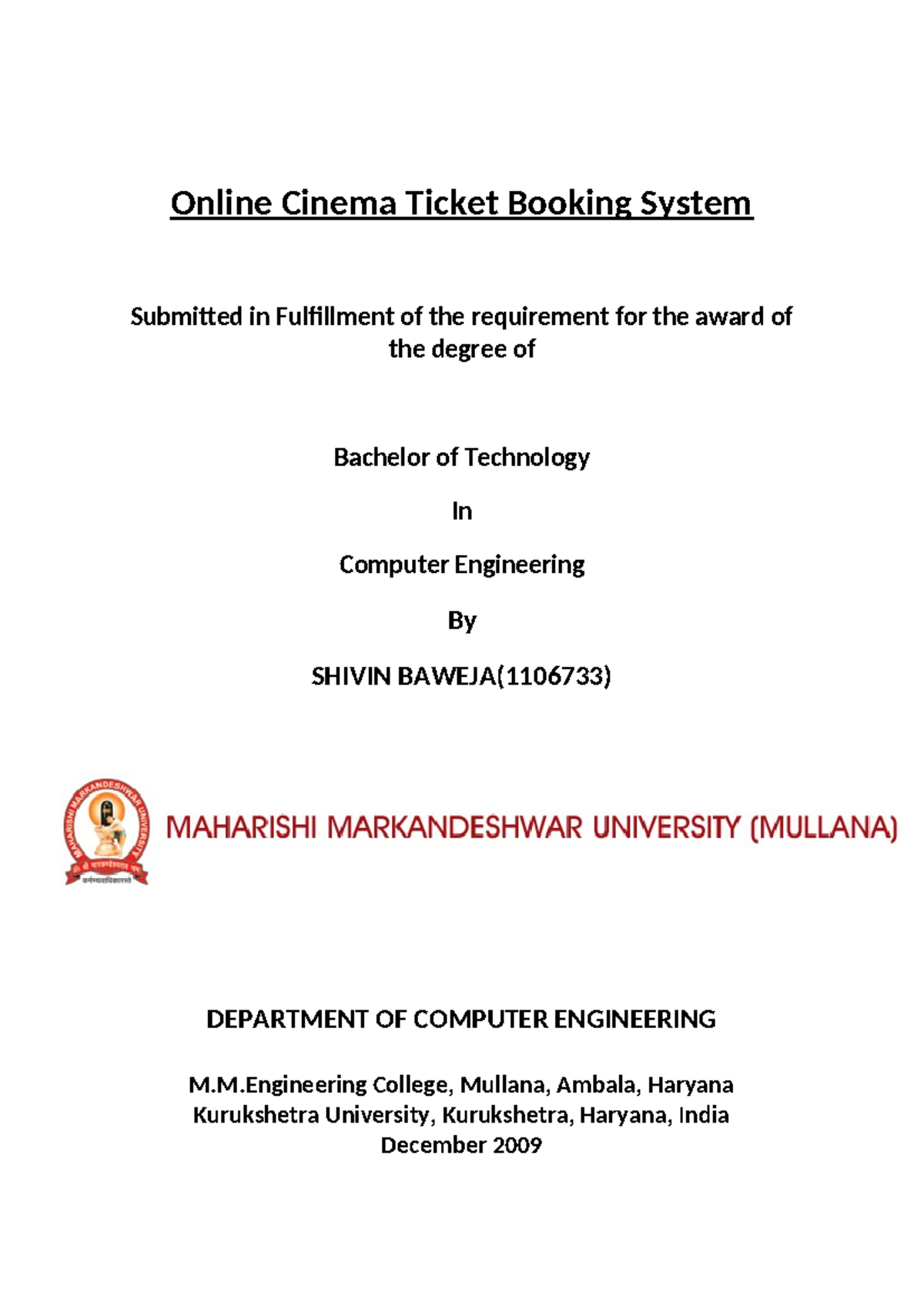 Online Cinema Ticket Booking System - Online Cinema Ticket Booking ...