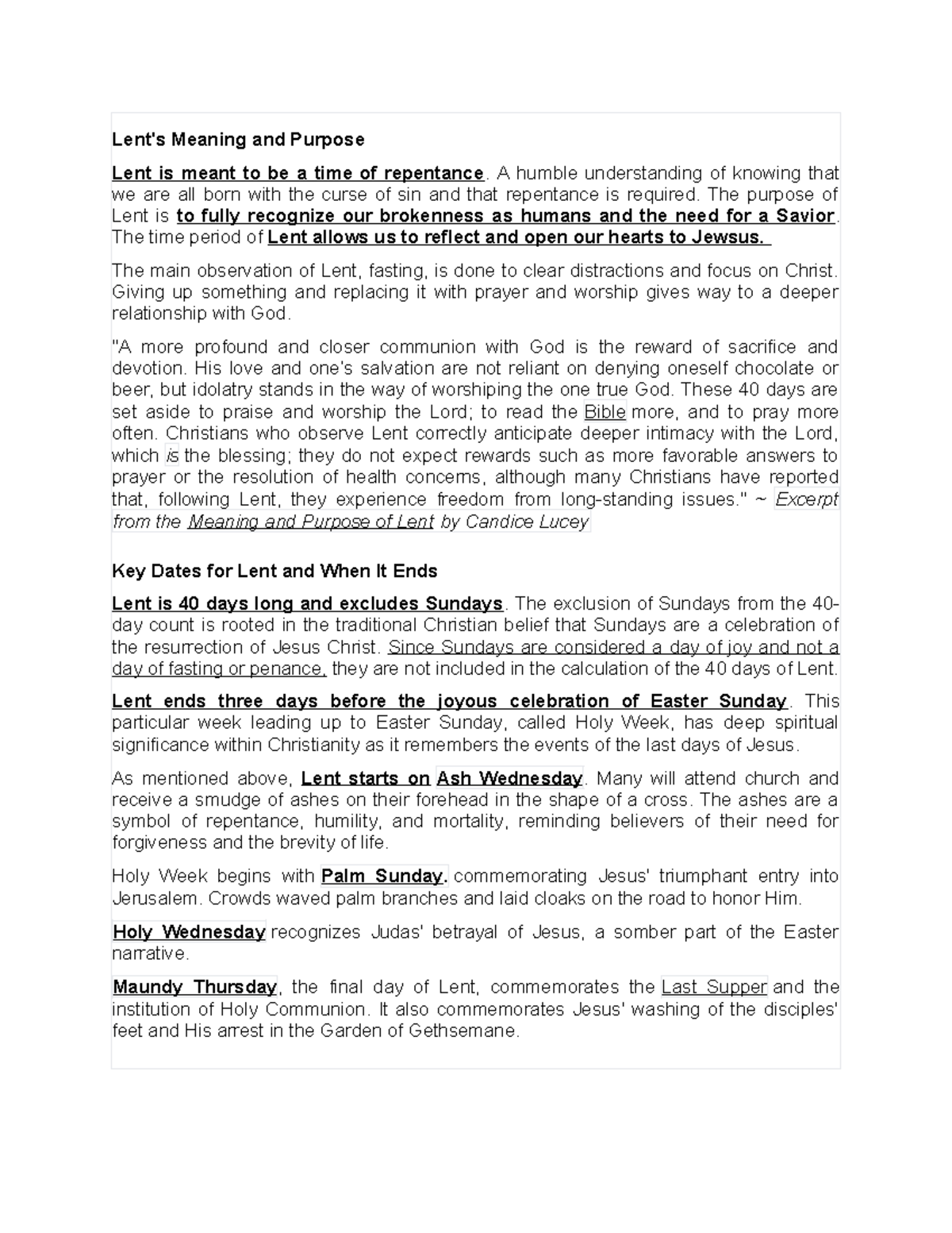 8-Lent-season - download it - Lent's Meaning and Purpose Lent is meant ...