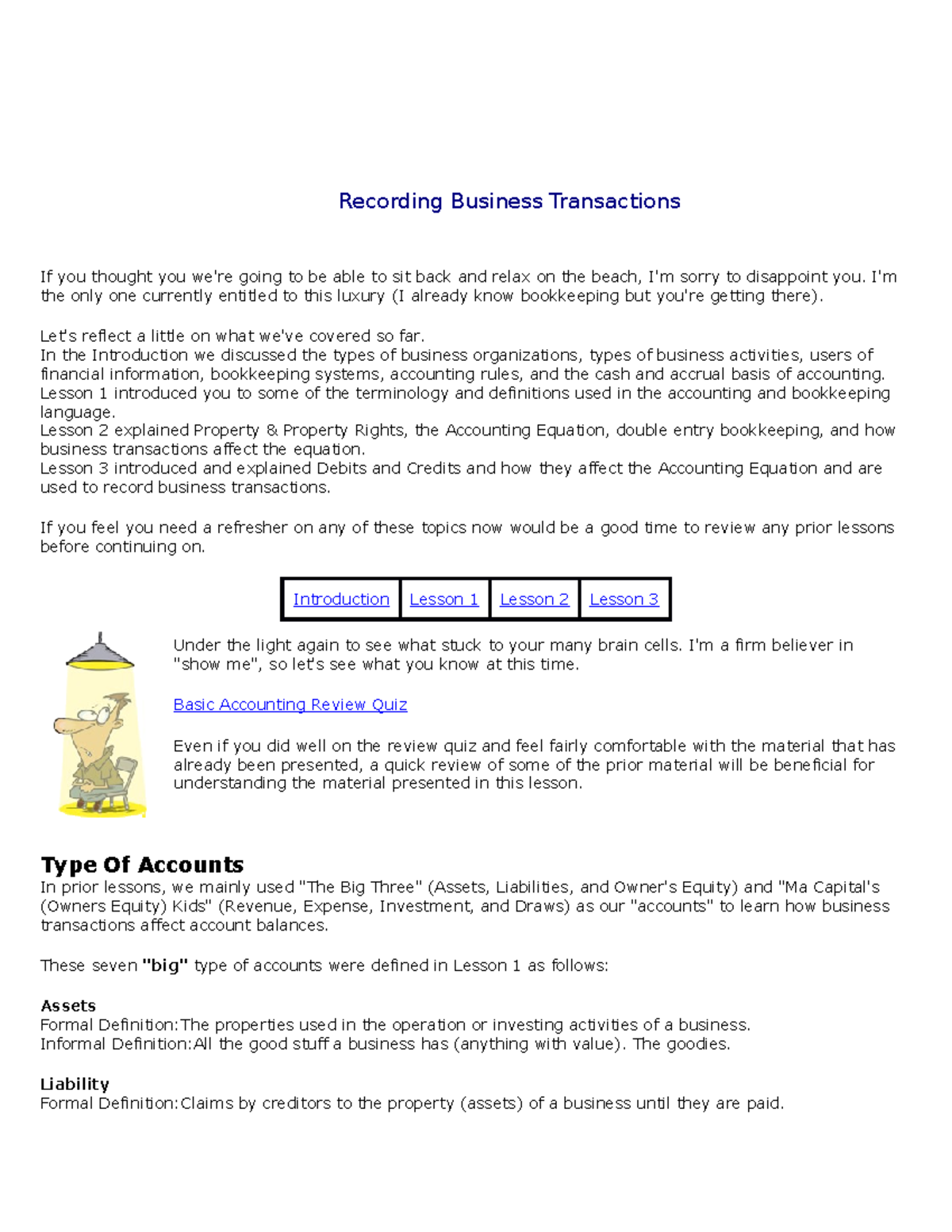 Recording Business transactions 2 Principle Accounting I - Recording ...