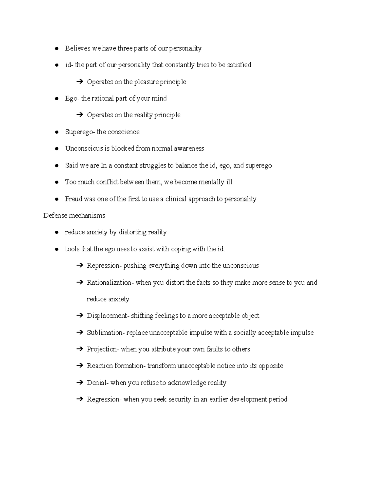 Chapter 12 Personality #2 - Believes we have three parts of our ...