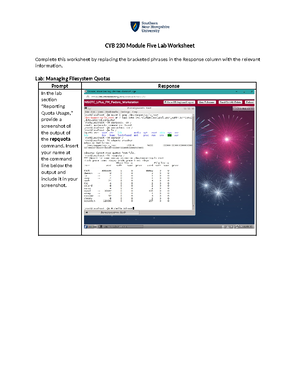 CYB 230 Module Four Lab Worksheet - CYB 230 Module Four Lab Worksheet ...