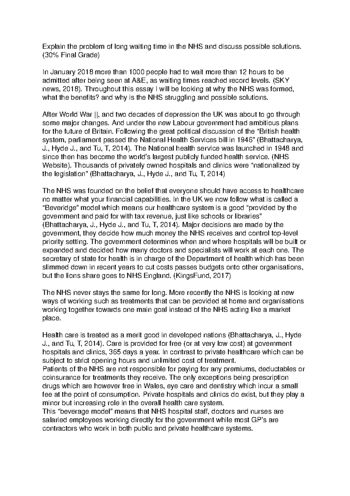Health Economics Essay Explain The Problem Of Long Waiting Time In