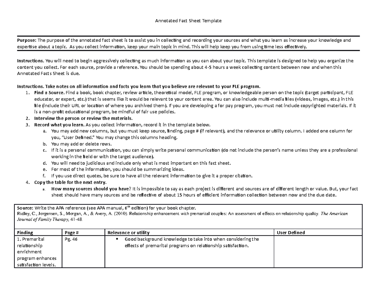 Annotated Facts Sheet - HDF 360 – Dr. Pope - Annotated Fact Sheet ...