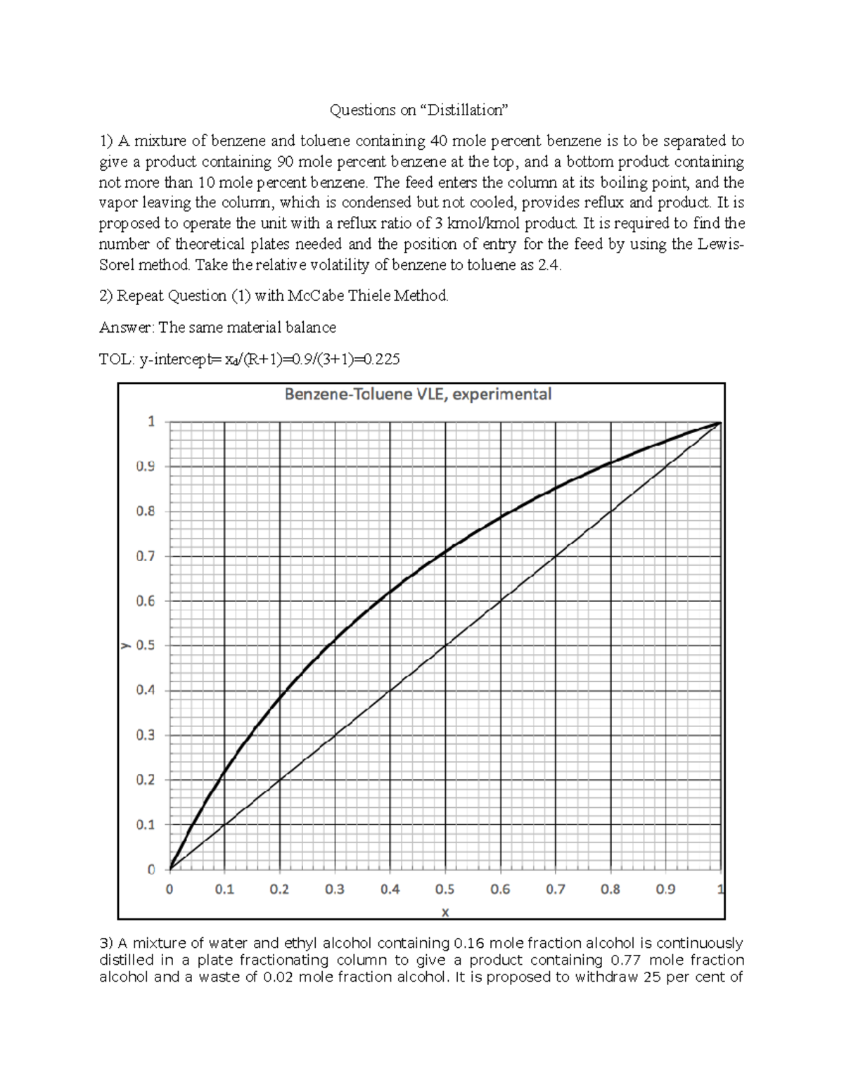 CPE 502 Advanced Unit Operations - Questions on “Distillation” A ...