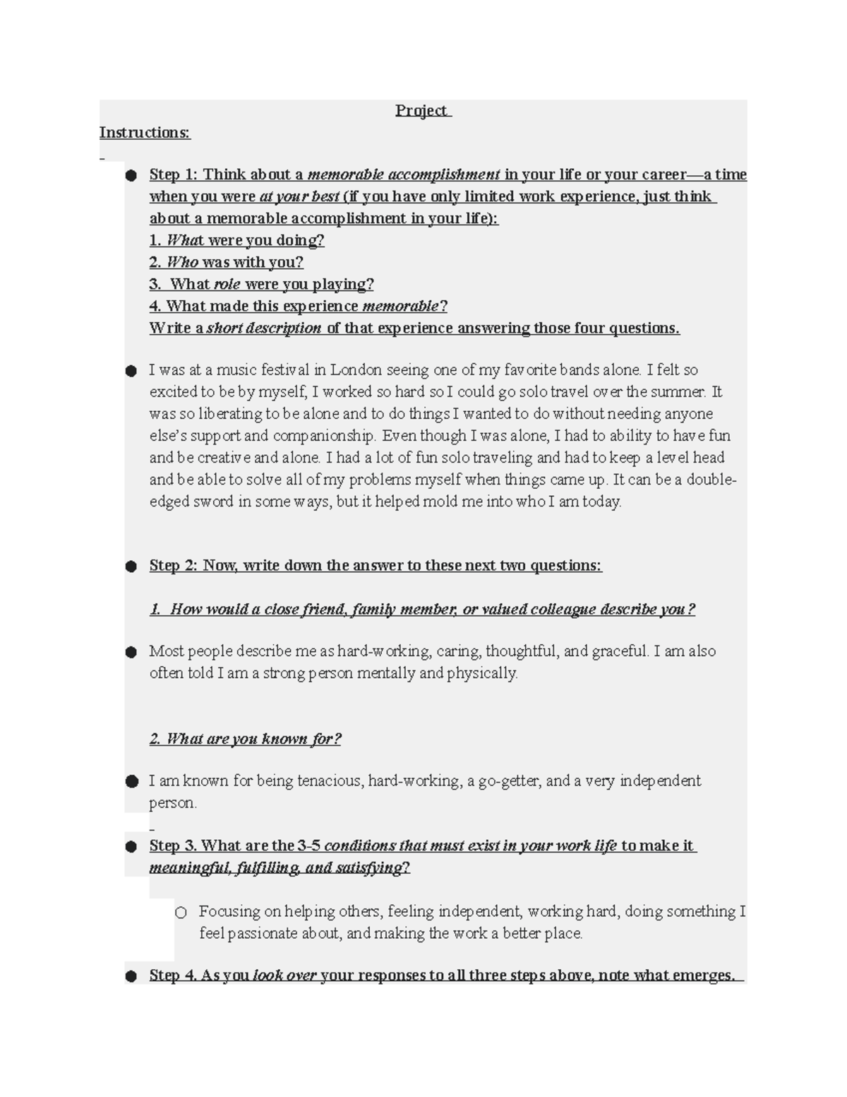 Project 3 - This class is psychology of personality. - Project ...