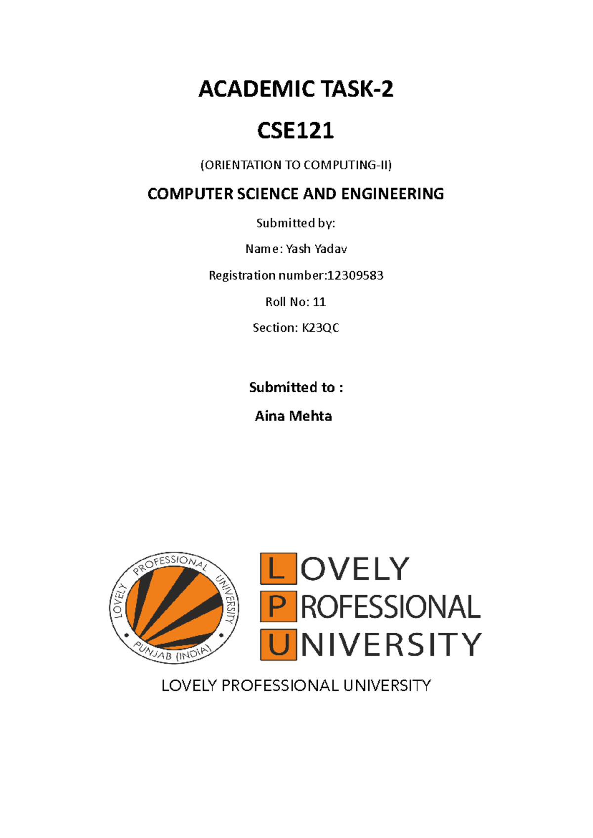 Portfolio For Cse121 Academic Task Cse Orientation To Computing Ii Computer Science And