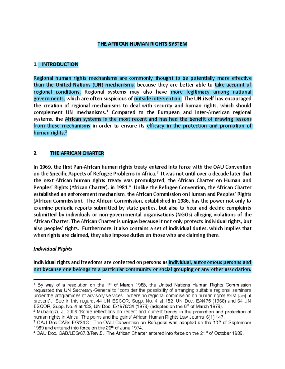 African HR System 2022 - THE AFRICAN HUMAN RIGHTS SYSTEM 1 ...