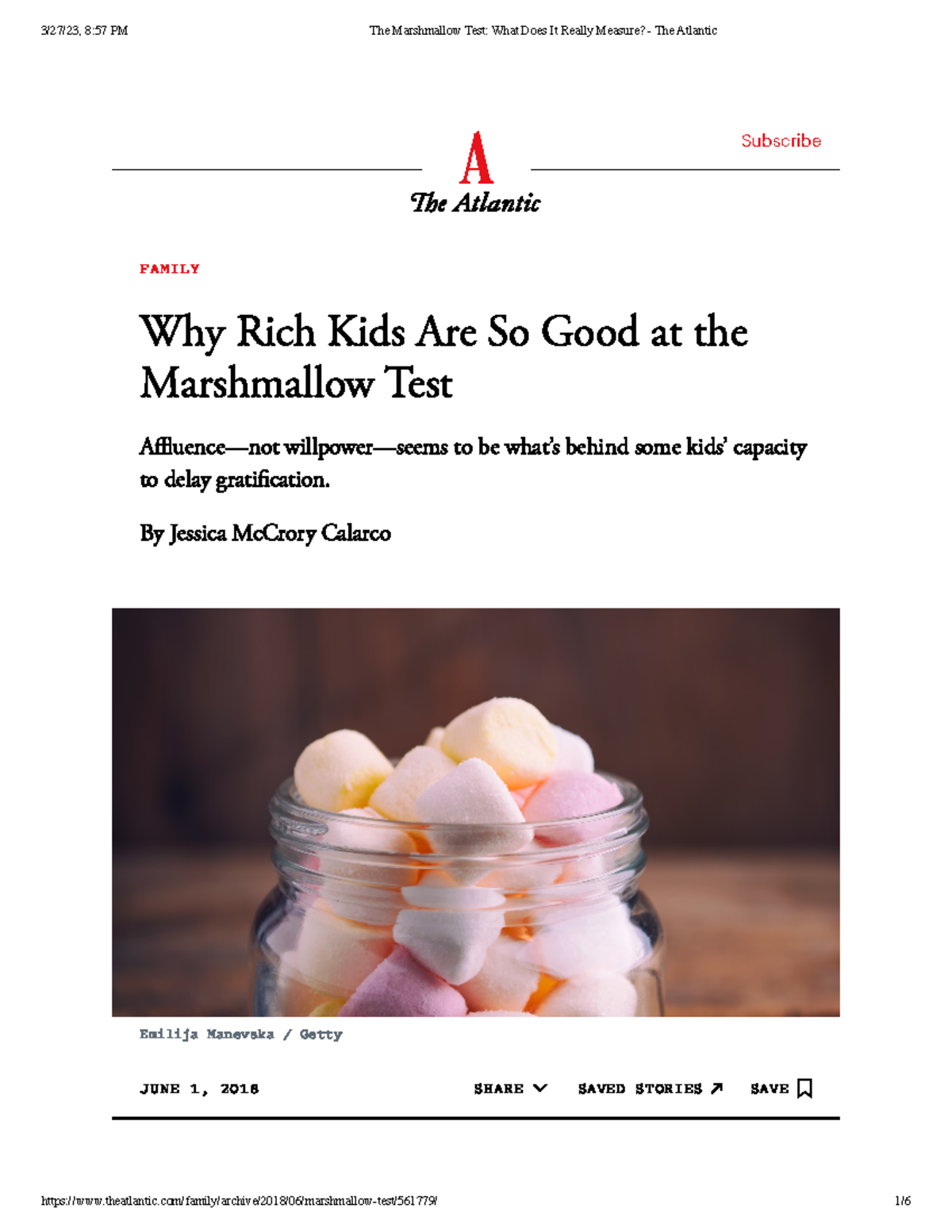 The Marshmallow Test What Does It Really Measure - The Atlantic ...