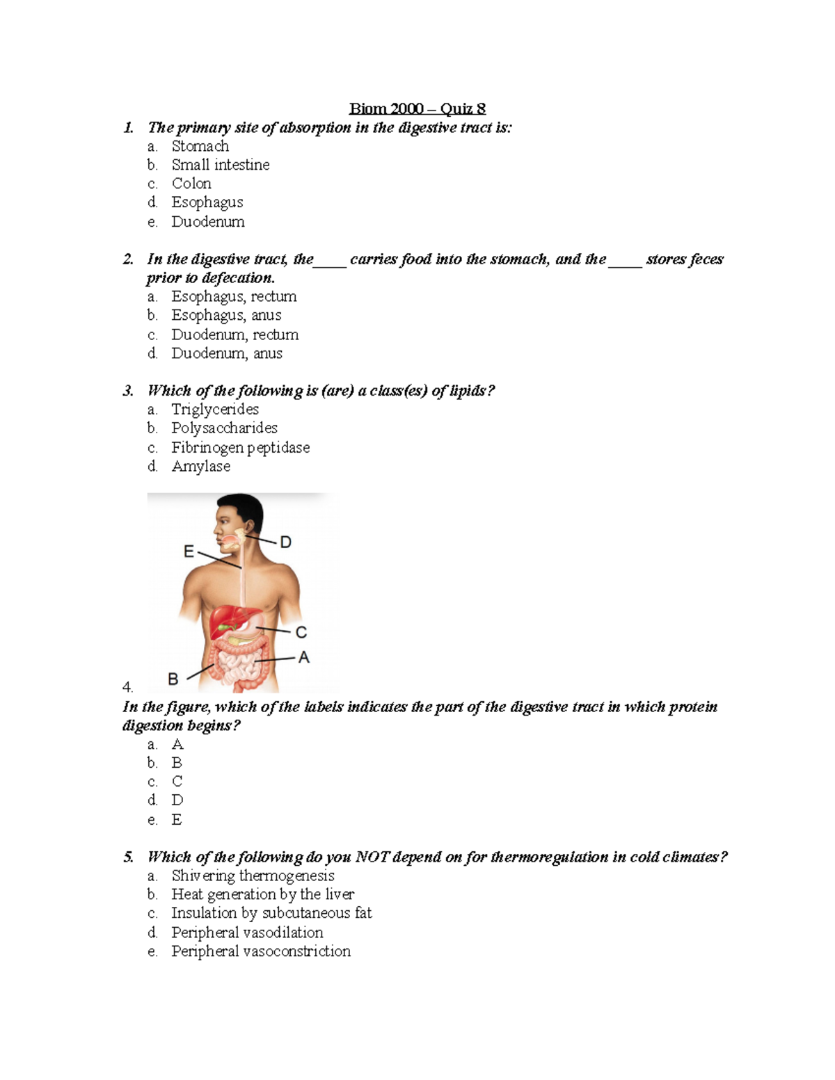 Quiz 8 Biomed 2000 (2019-2020) quiz study tool - Biom 2000 – Quiz 8 1 ...