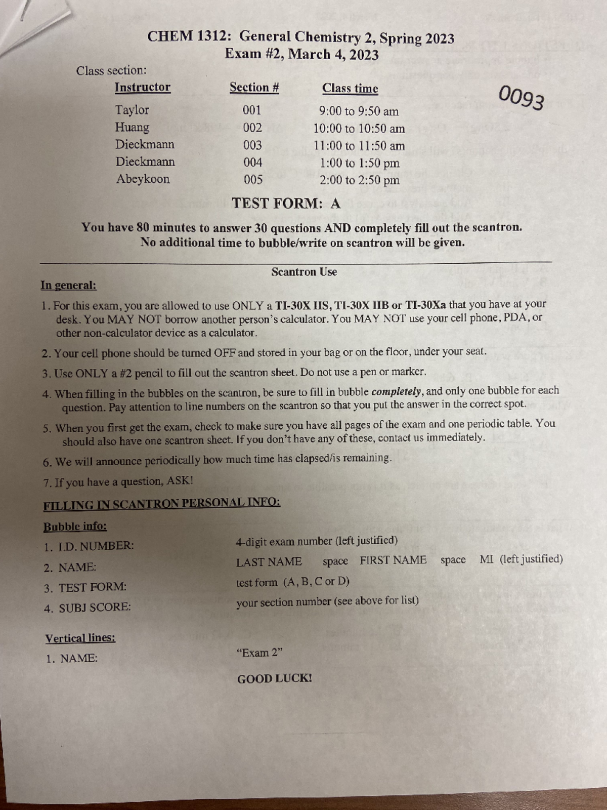 Gen chem II exam 2 - CHEM 1312 - Studocu