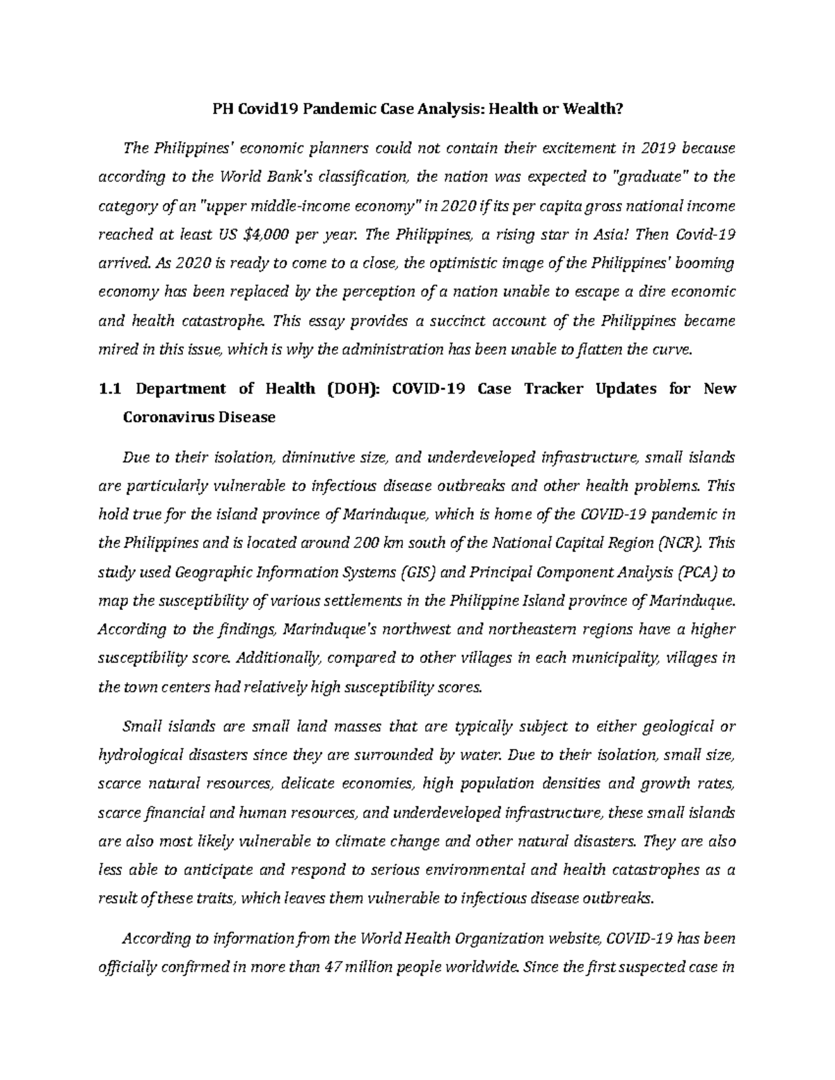 PH Covid 19 Pandemic Case Analysis - The Philippines, a rising star in ...