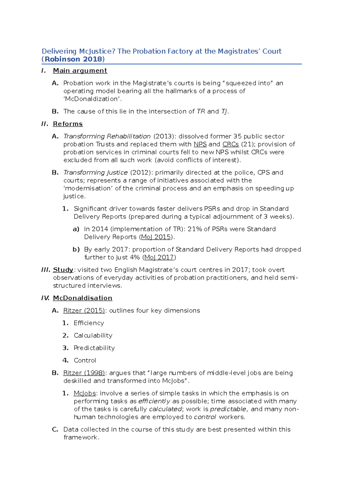 Delivering Mc Justice - Delivering McJustice? The Probation Factory at ...